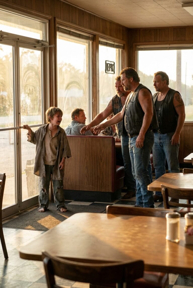 A frightened little boy sprinted toward a group of bikers – storybuss.com